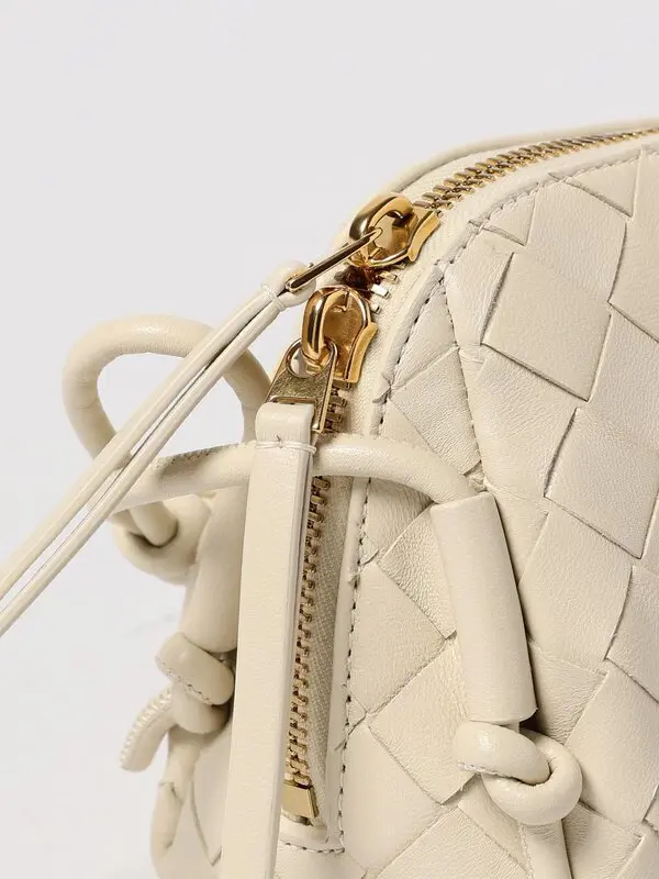 Bottega Veneta Woven Leather Concert Pouch - White