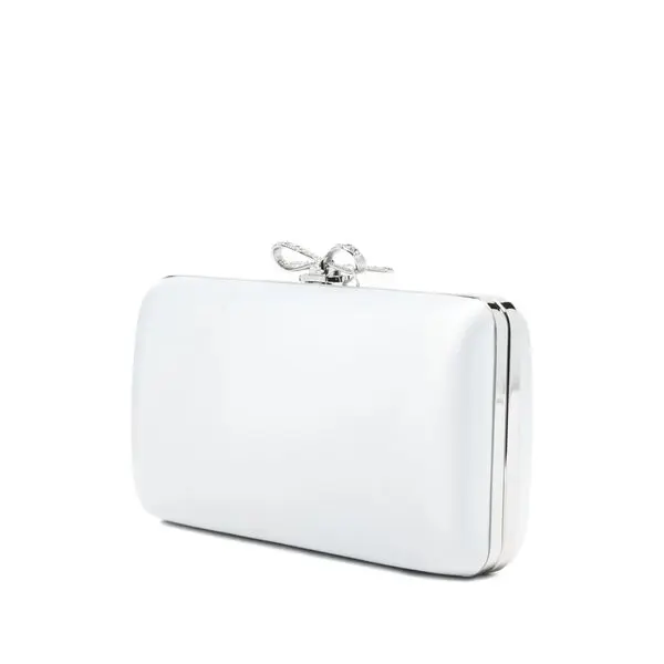 SELF-PORTRAIT Satin Crystal Clutch Bag