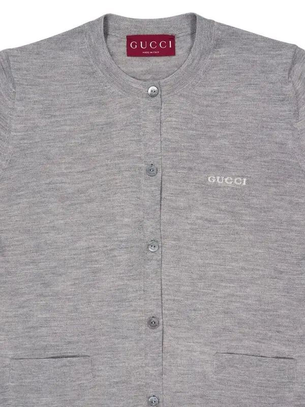 Gucci Long Sleeve Crew-neck Cardigan