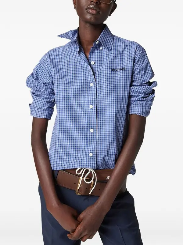 Miu Miu Checked Cotton Shirt
