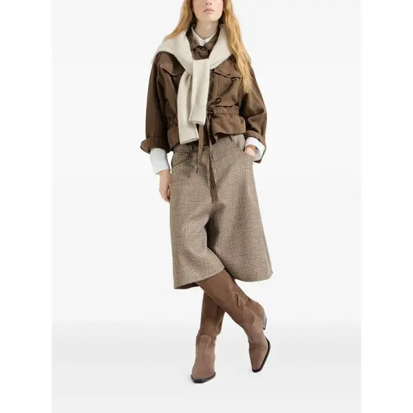 Brunello Cucinelli Suede Knee High Boots - Brown