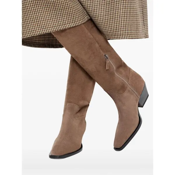 Brunello Cucinelli Suede Knee High Boots
