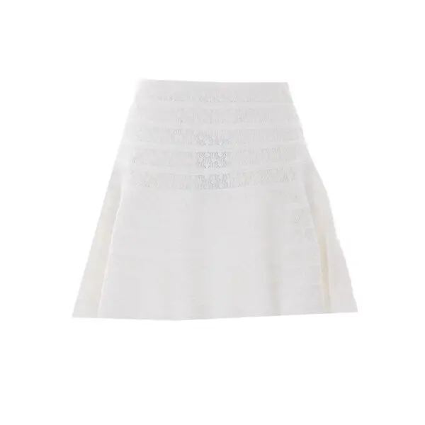 SELF-PORTRAIT Pointelle Knit Mini Skirt