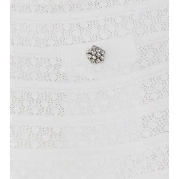 SELF-PORTRAIT Pointelle Knit Mini Skirt