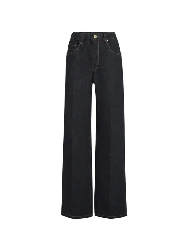 Brunello Cucinelli Wide Leg Denim Pants - Multicolor