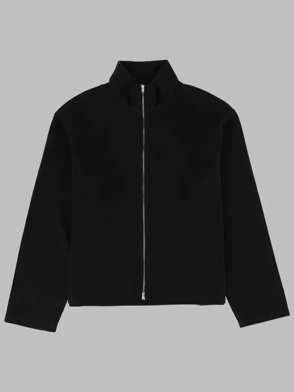 Our Legacy Felpa Shrunken Con Zip - Black