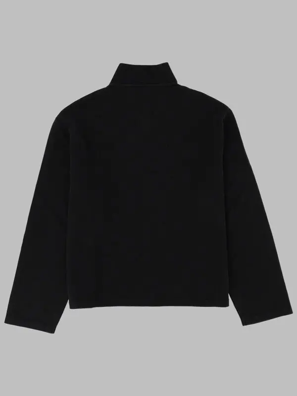 Our Legacy Felpa Shrunken Con Zip - Black