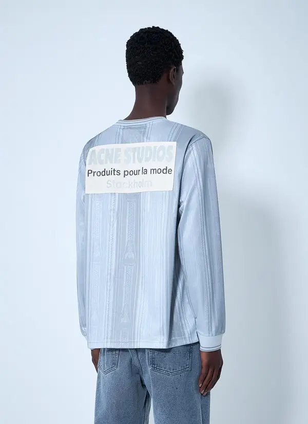 Acne Studios Embroidered Logo Long-sleeve Shirt - Gray