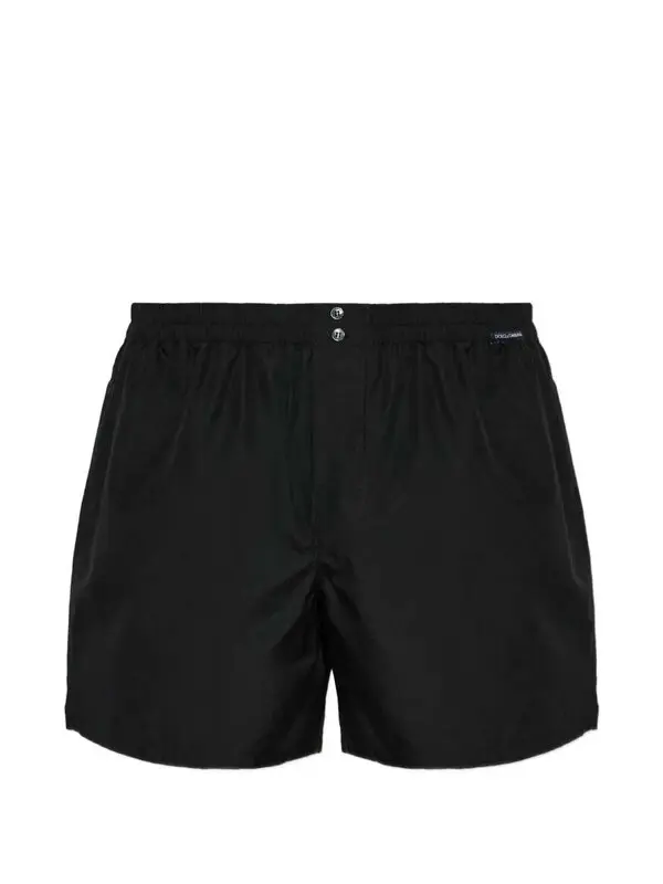 Dolce & Gabbana Boxer Shorts With Buttons - Black