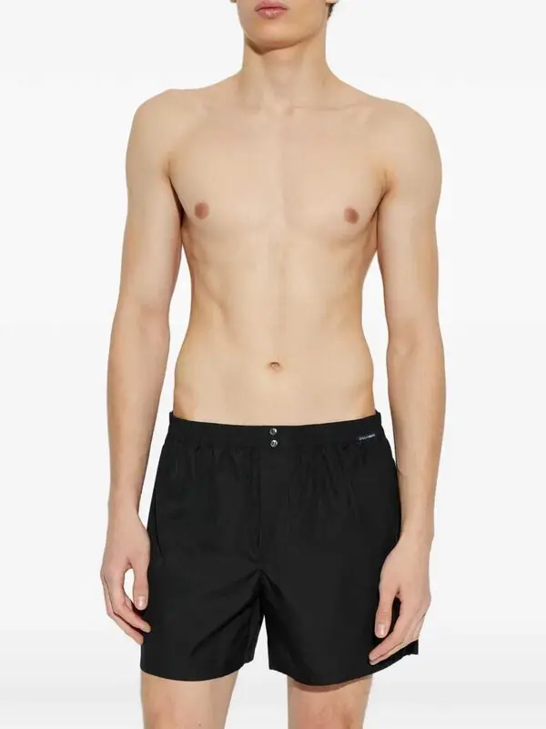Dolce & Gabbana Boxer Shorts With Buttons - Black