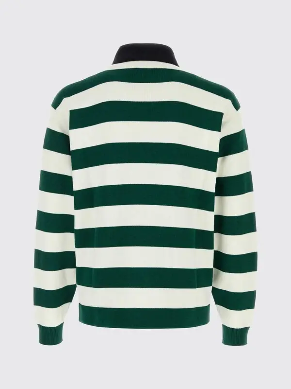 Gucci Striped Cotton And Silk Polo Shirt