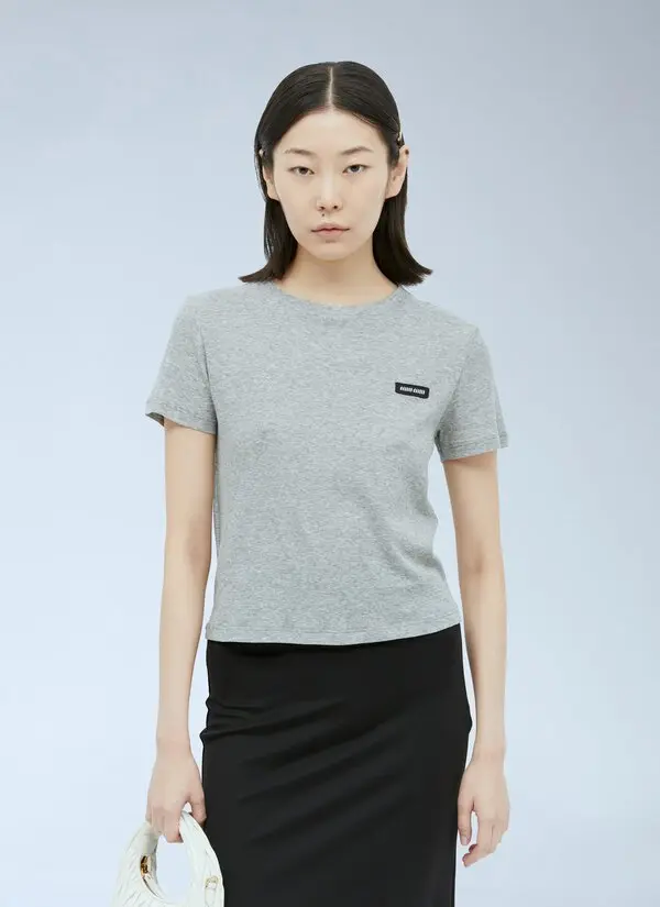 Miu Miu Logo Patch T-shirt