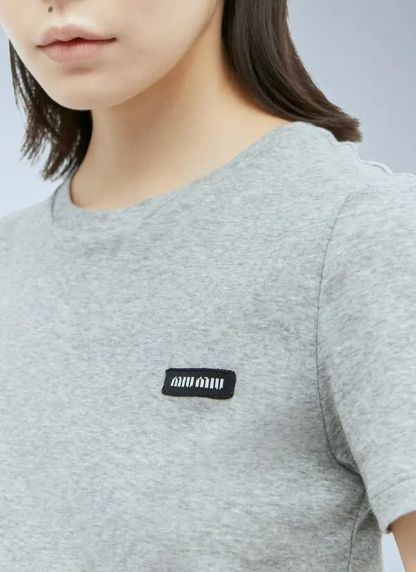Miu Miu Logo Patch T-shirt