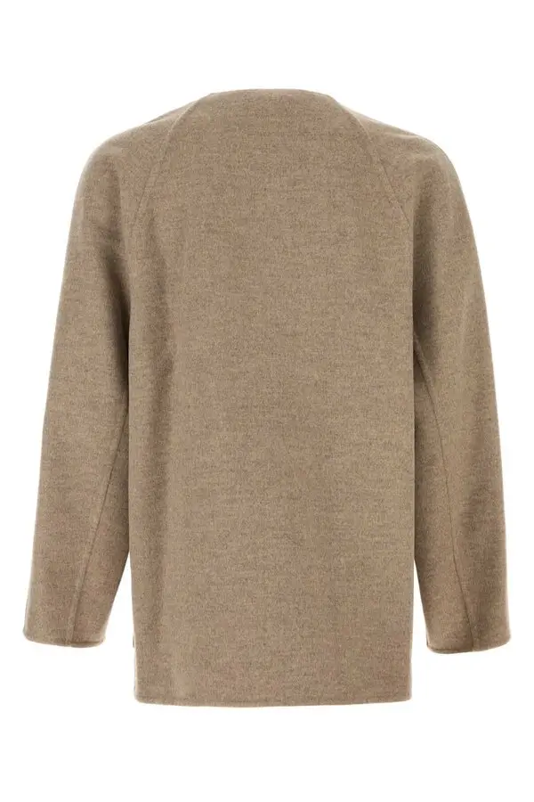 Bottega Veneta Dove Grey Wool Blend Cardigan