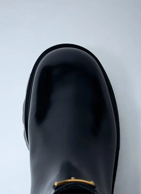 Prada Logo Plaque Ankle Boots