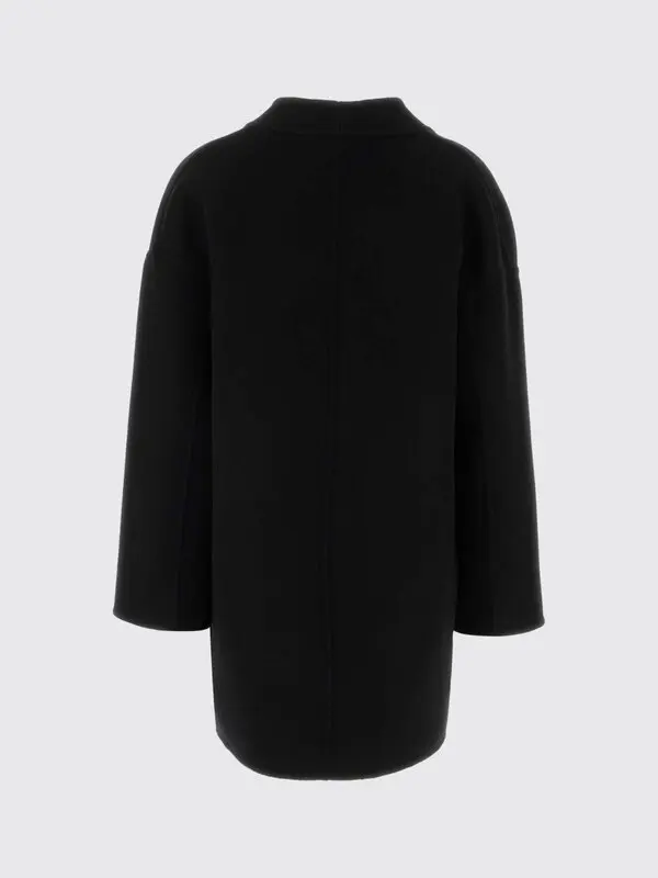 Gucci Wool Coat With Leather Patch Pockets
