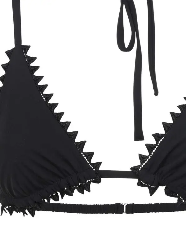 Jacquemus Le Haut De Maillot Picot Bikini Top - Black