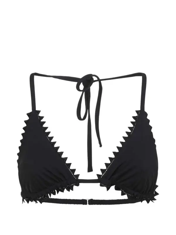 Jacquemus Le Haut De Maillot Picot Bikini Top - Black