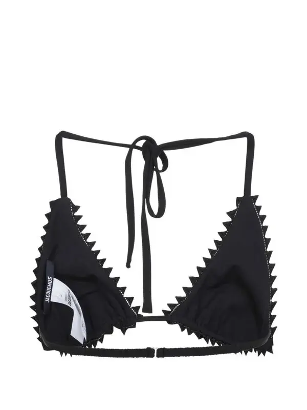 Jacquemus Le Haut De Maillot Picot Bikini Top - Black
