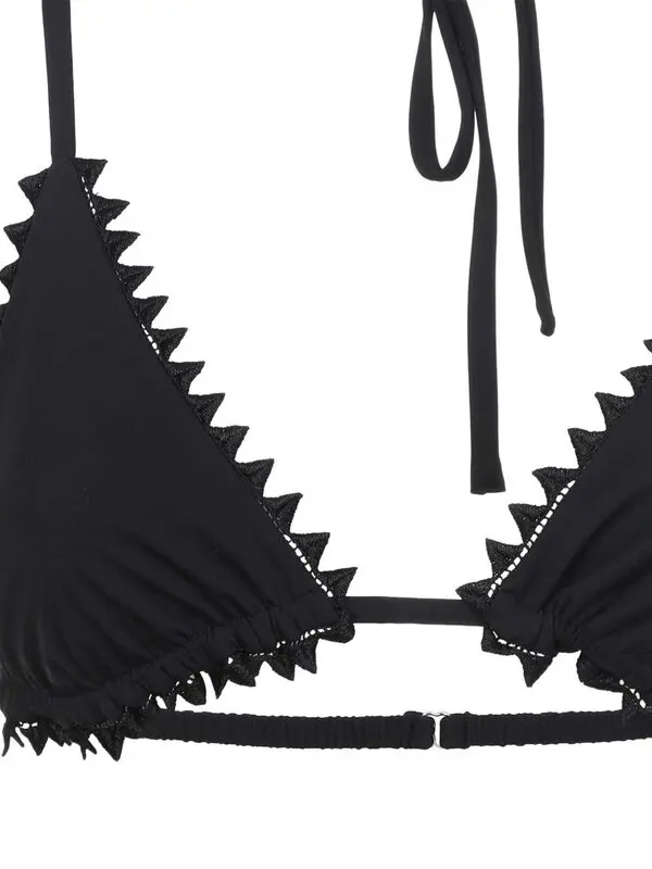 Jacquemus Le Haut De Maillot Picot Bikini Top - Black