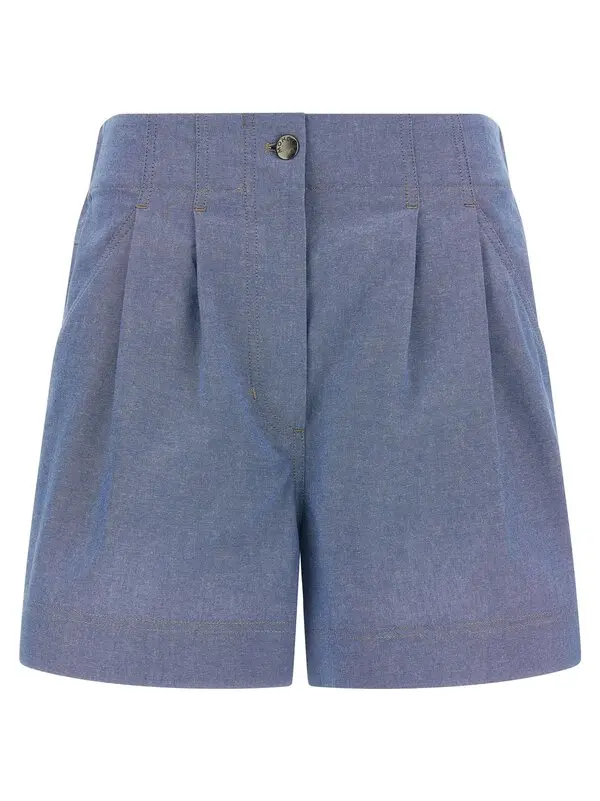 Moncler Chambray Cotton Shorts