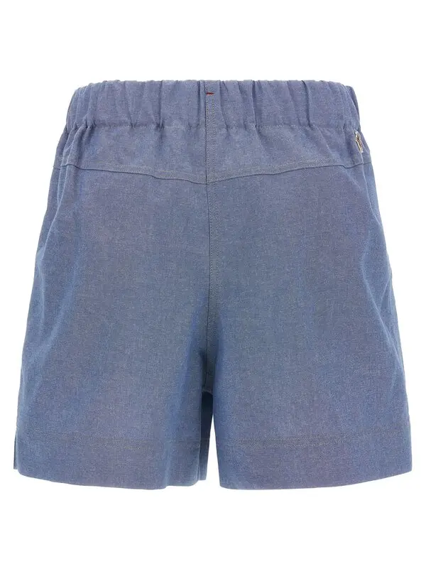 Moncler Chambray Cotton Shorts