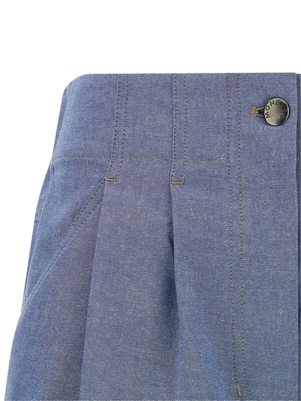 Moncler Chambray Cotton Shorts