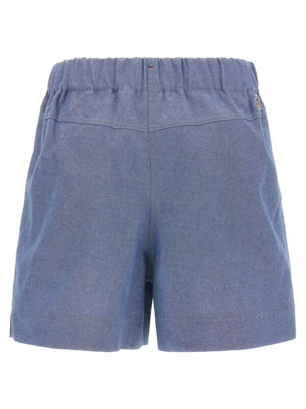 Moncler Chambray Cotton Shorts