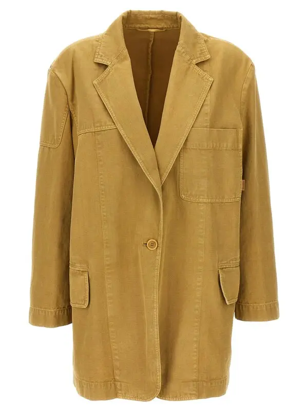 Max Mara Dizzy Cotton Canvas Blazer - Cream