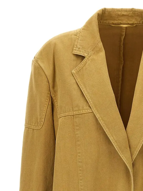 Max Mara Dizzy Cotton Canvas Blazer - Cream