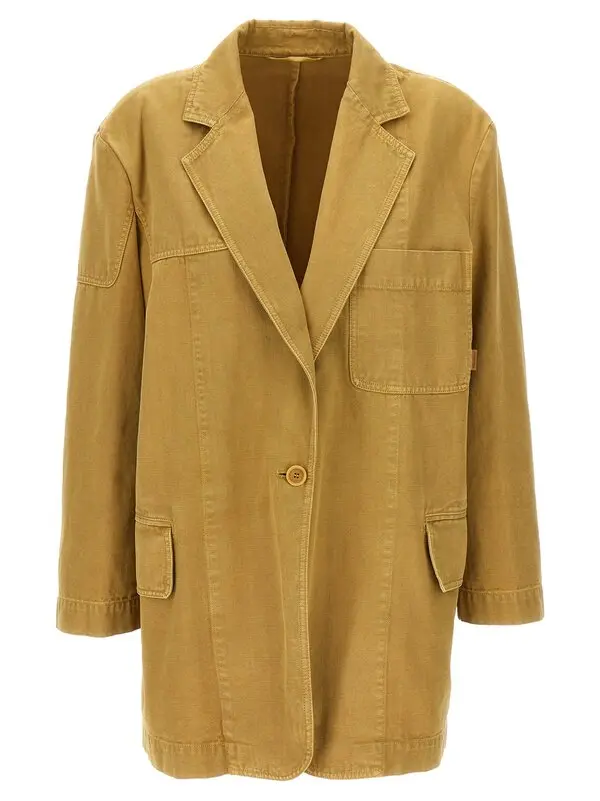 Max Mara Cotton Canvas Blazer - Cream