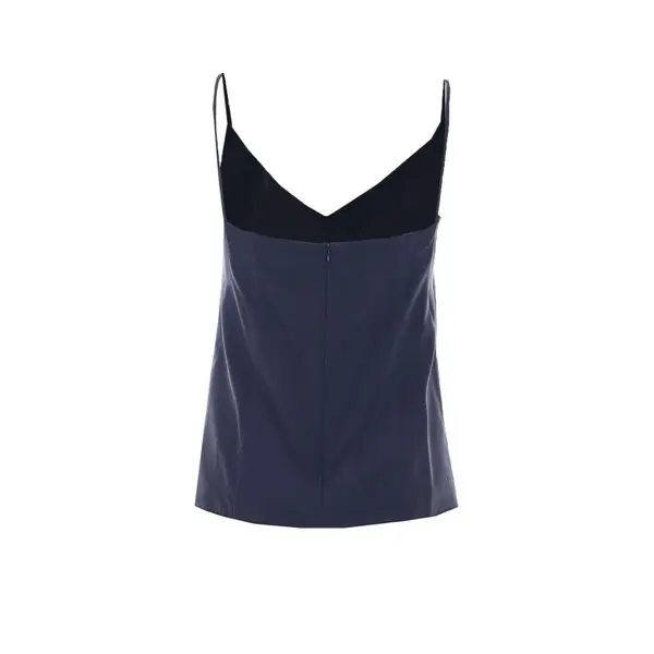 Max Mara Silk Blend V-neck Camisole - Blue