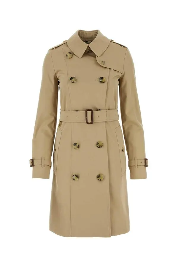 Burberry Beige Gabardine Heritage Chelsea Trench Coat - Brown