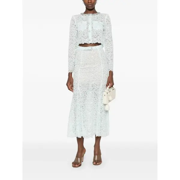 SELF-PORTRAIT Lace Fitted Skirt