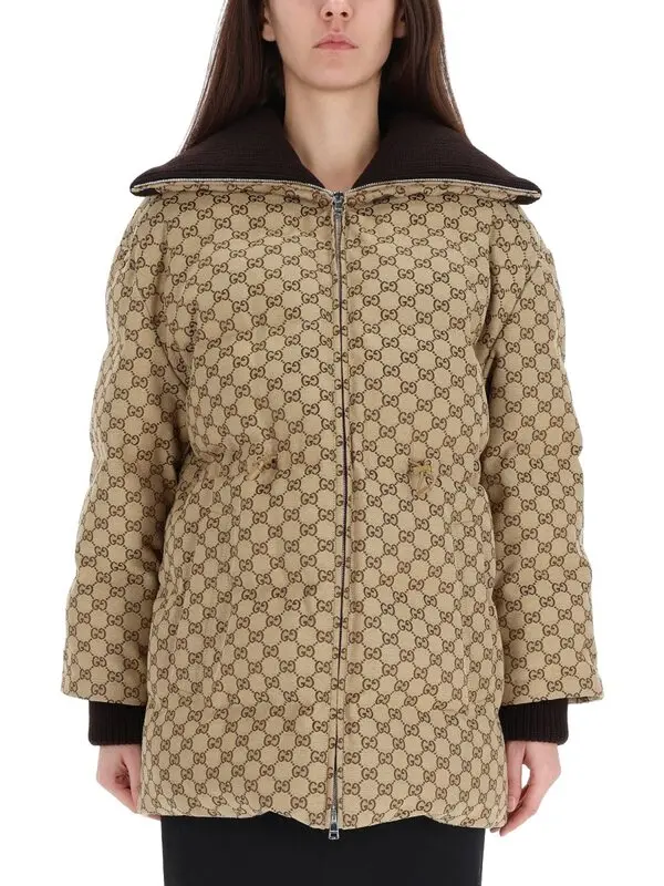 Gucci Quilted Down Jacket - Cream