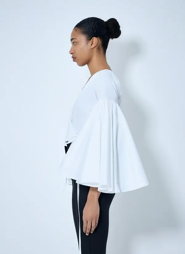 Jacquemus V-neck Wrap Blouse - White