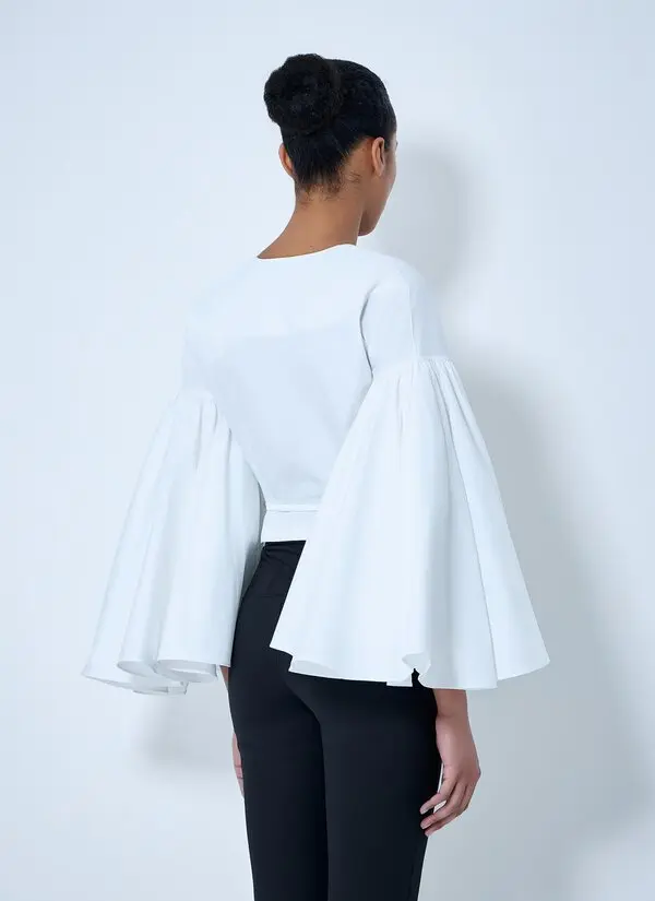Jacquemus V-neck Wrap Blouse - White