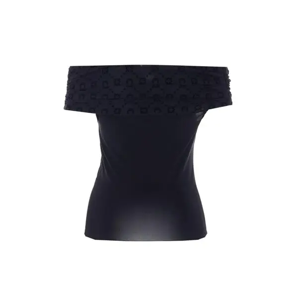 MARINE SERRE Moonogram Off Shoulder Top