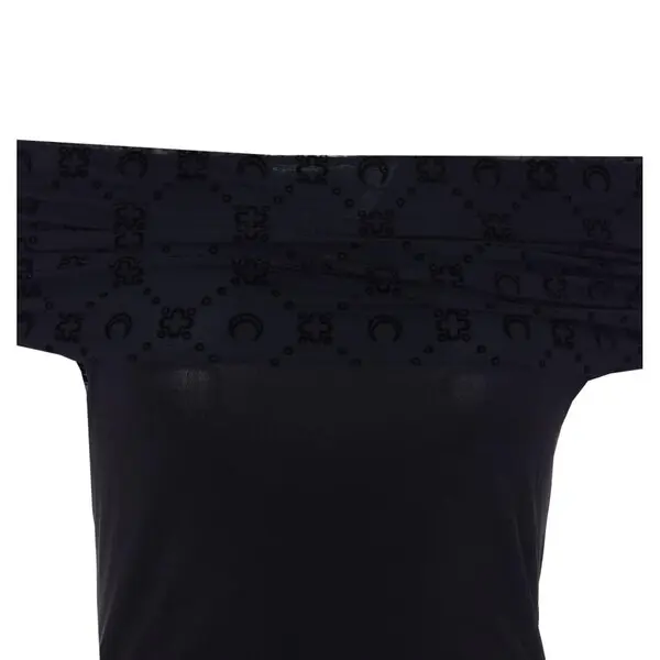 MARINE SERRE Moonogram Off Shoulder Top
