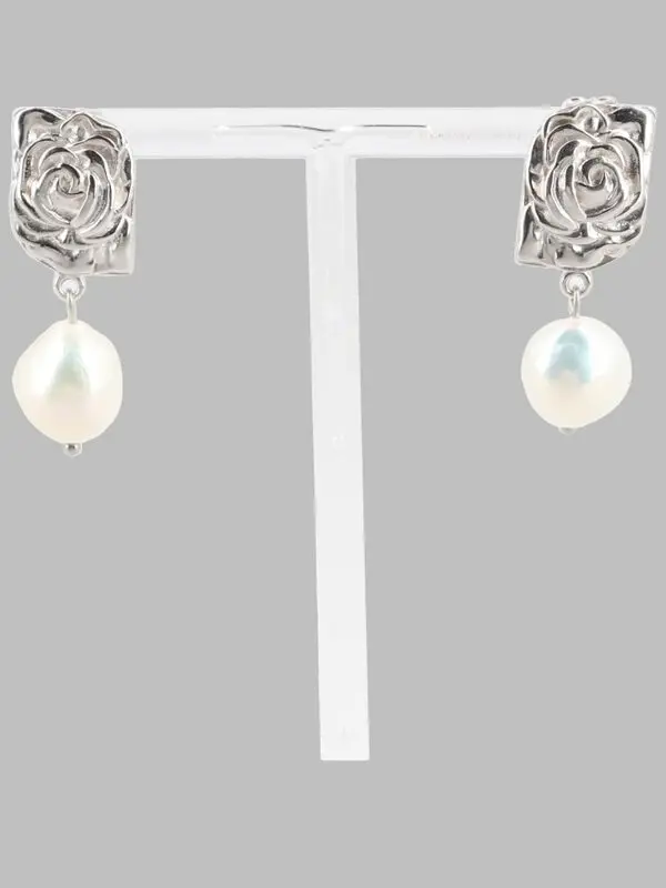 Magda Butrym Rose Drop Earrings - Silver