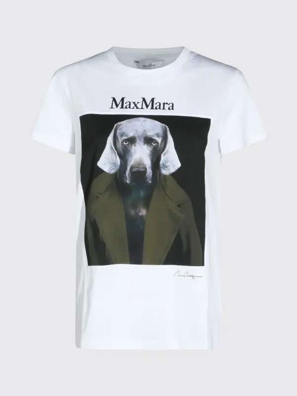 Max Mara Graphic Print Cotton T-shirt - Brown