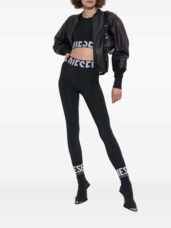DIESEL® Logo Nylon Leggings - Multicolor