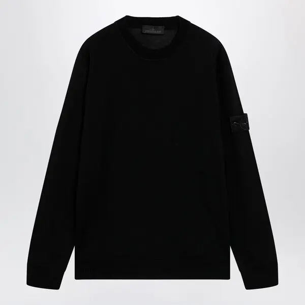 Stone Island Wool Crew-neck Sweater - Black