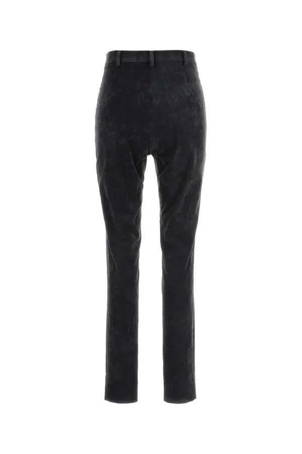 Gucci Charcoal Stretch Velvet Pant