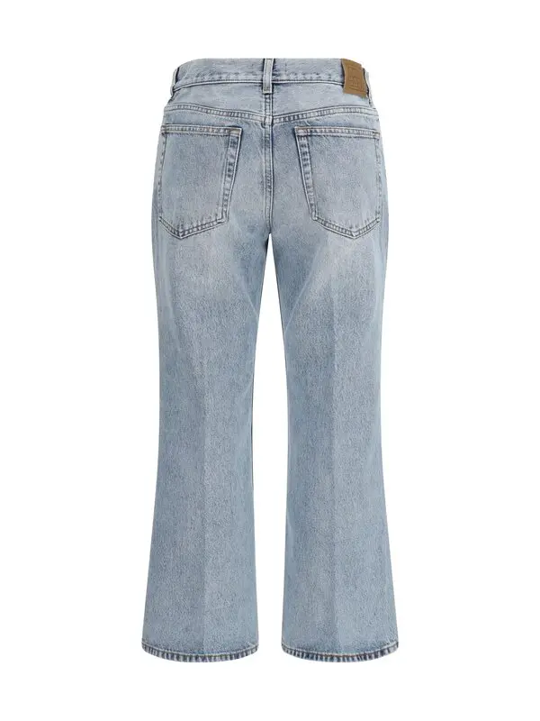 TOTEME Cotton Flared-hem Jeans - Blue