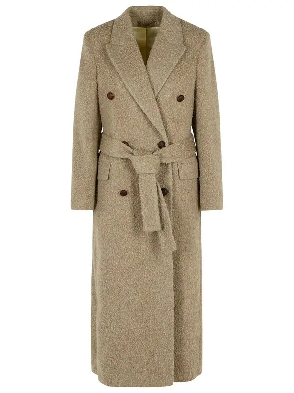 GOLDEN GOOSE Double-breasted Coat - Cream