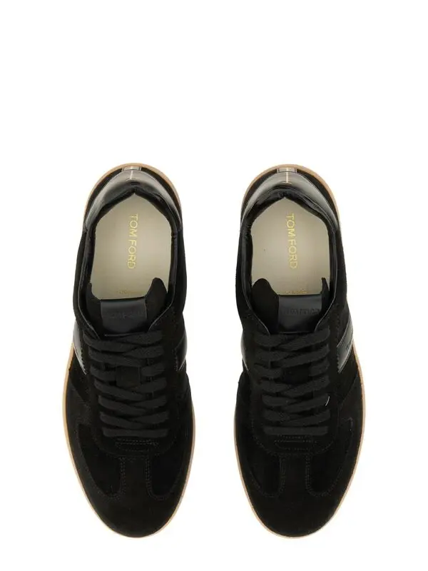 TOM FORD Leather Sneaker With Logo