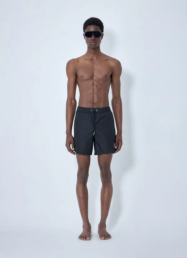 Moncler Elasticated Swim Shorts - Black