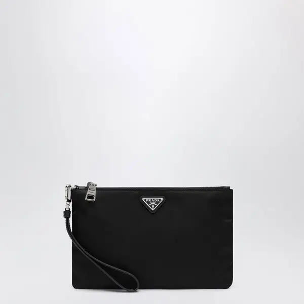 Prada Mera Pouch In Re-nylon And Saffiano Leather