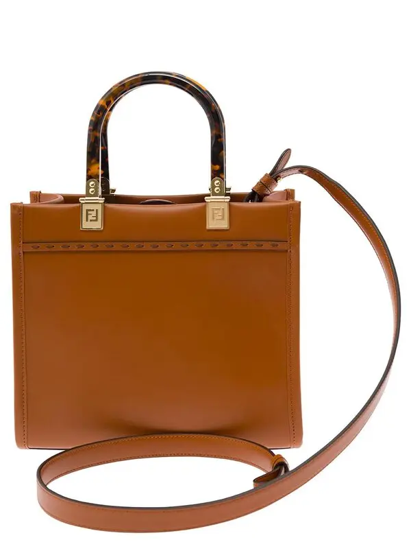 Fendi Sunshine Piccola Tote Bag - Brown
